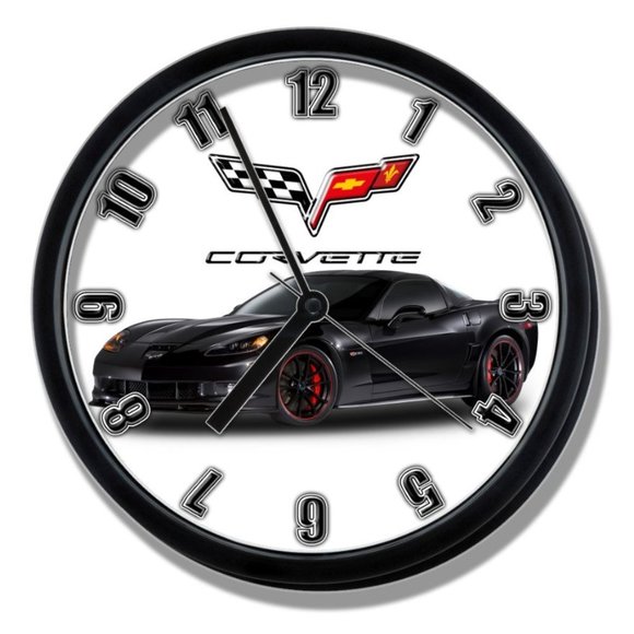 Clock | Wall Decor | Chevrolet Corvettec6 Black Wall Clock New | Poshmark